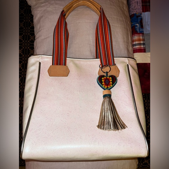 Consuela | Bags | Consuela White And Red Tote Bag | Poshmark